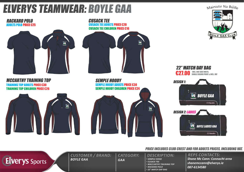 Boyle GAA gear for purchase – Boyle Today | Your News, Your Town ...